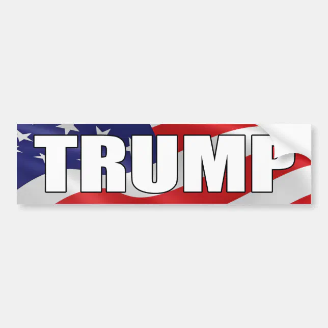 DONALD TRUMP BOLD American Flag Bumper Sticker | Zazzle