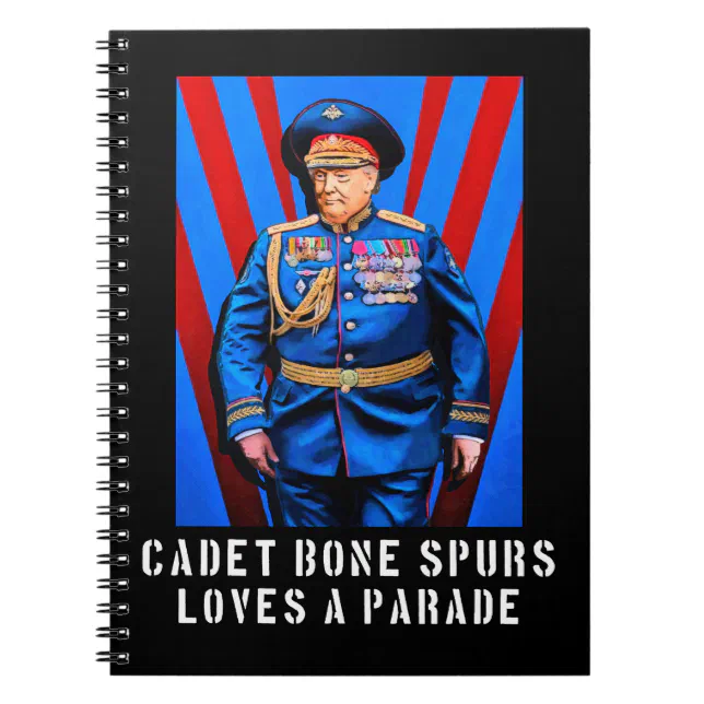 Donald Trump Caricature - Cadet Bone Spurs Notebook | Zazzle
