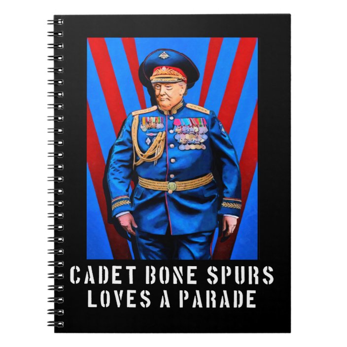 Donald Trump Caricature - Cadet Bone Spurs Notebook | Zazzle.com