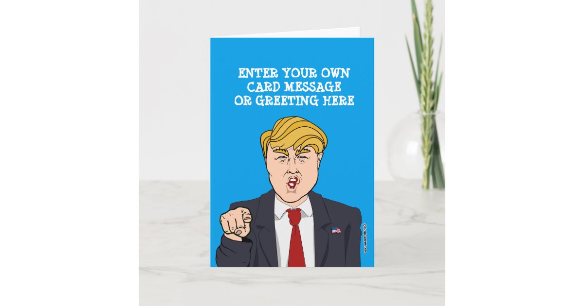 Donald Trump Cartoon Card | Zazzle