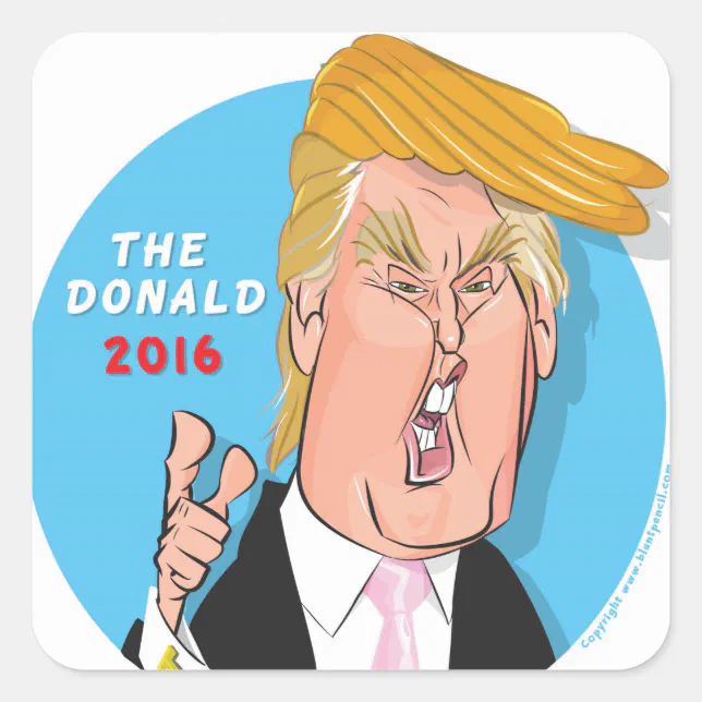 Donald Trump Cartoon Sticker | Zazzle