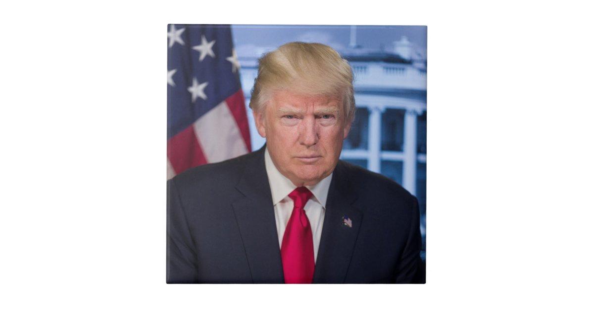 DONALD TRUMP CERAMIC TILE | Zazzle