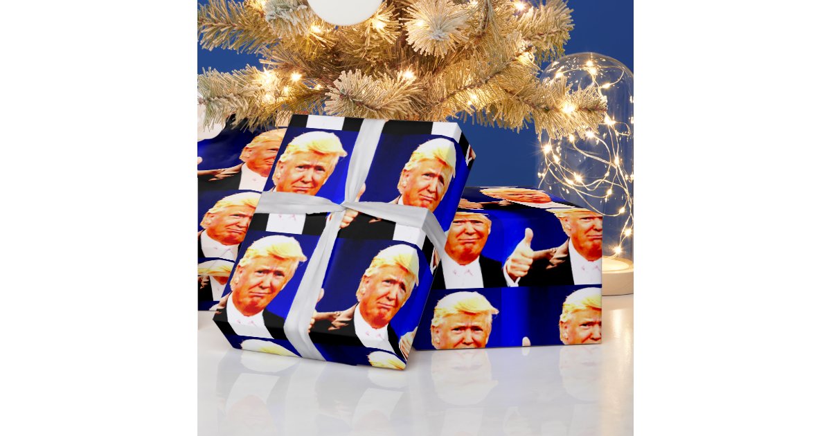 DONALD TRUMP CHRISTMAS Wrapping Paper | Zazzle