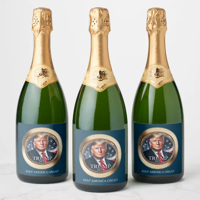 Donald Trump Classy Gold Champagne Sparkling Wine Label | Zazzle