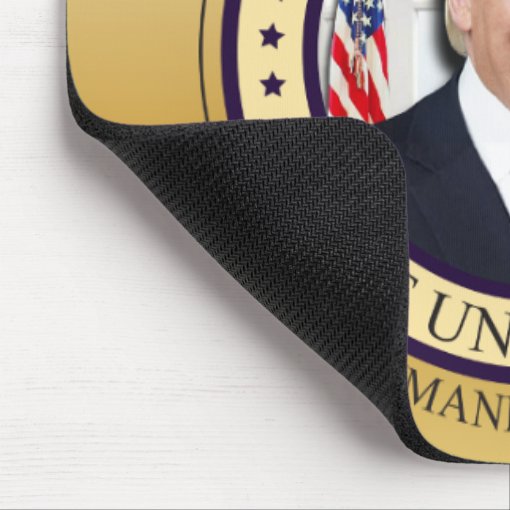DONALD TRUMP COMMANDER IN CHIEF GOLD PRESIDENTIAL MOUSE PAD | Zazzle