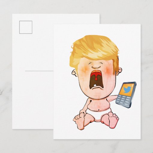 Donald Trump Crying Baby Postcard | Zazzle