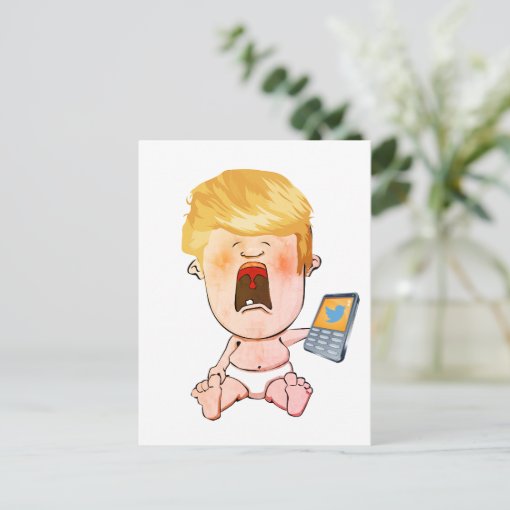 Donald Trump Crying Baby Postcard | Zazzle