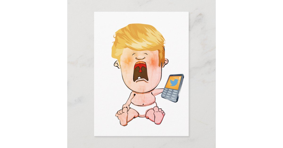 Donald Trump Crying Baby Postcard | Zazzle