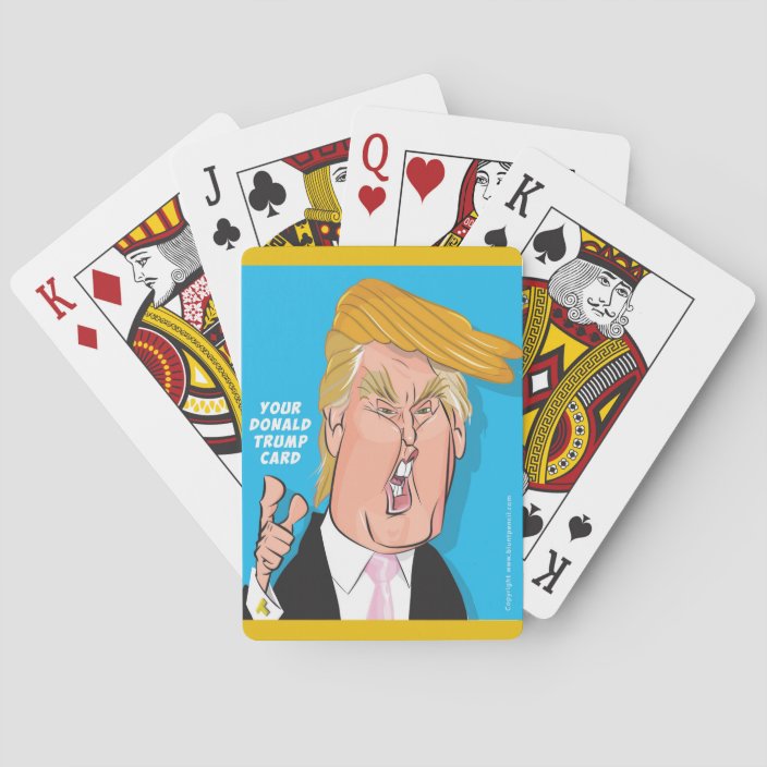 Donald Trump Donald cartoon playing cards | Zazzle.com