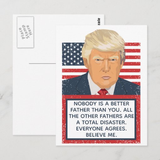 Donald Trump Father's Day Postcard | Zazzle