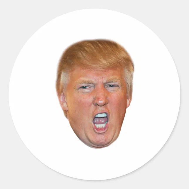 Donald Trump floating head Classic Round Sticker | Zazzle