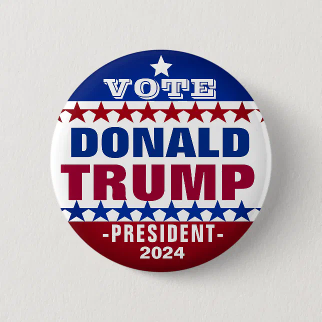 Donald Trump for President 2024 Campaign Button | Zazzle