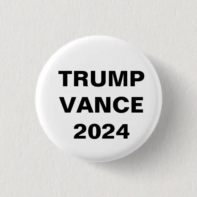 Donald Trump for President JD Vance VP 2024 Button | Zazzle