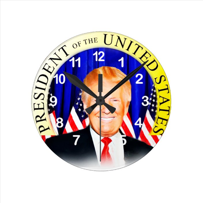Donald TRUMP-for President of USA _ Round Clock | Zazzle.com