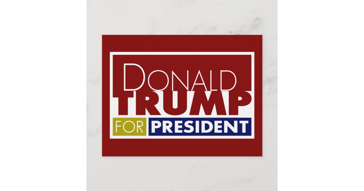 Donald Trump for President V1 Postcard | Zazzle