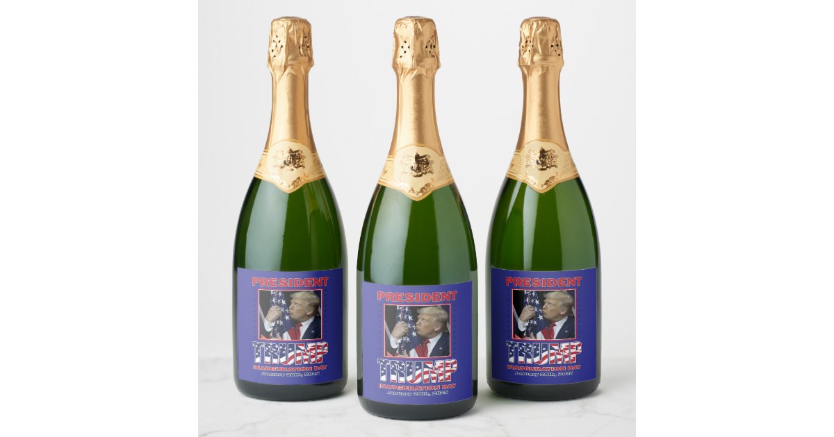 Donald Trump Inauguration 2025 Sparkling Wine Label | Zazzle