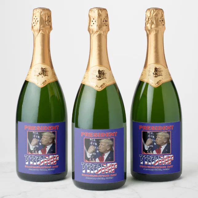 Donald Trump Inauguration 2025 Sparkling Wine Label | Zazzle