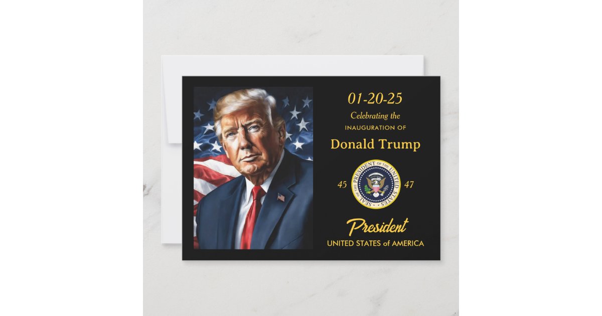 Donald Trump Inauguration Watch Party Fundraiser Invitation | Zazzle