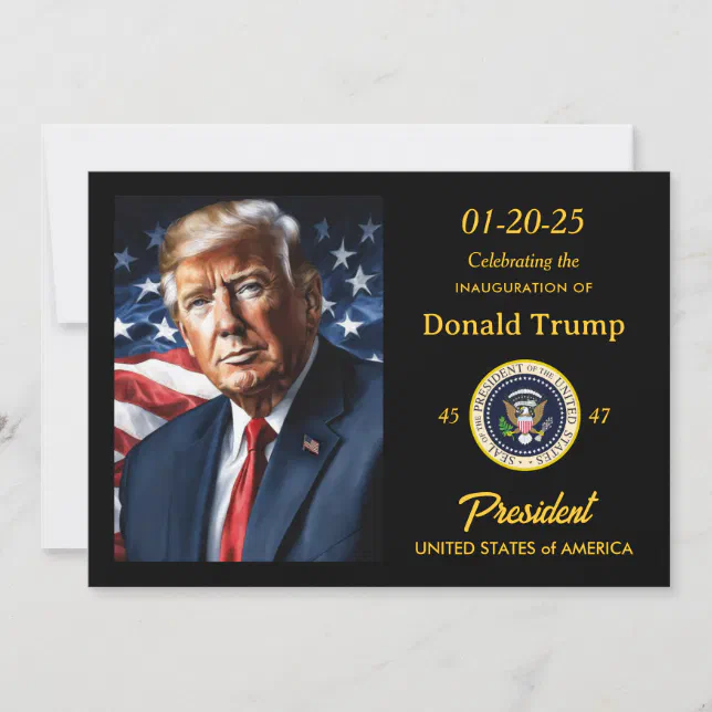 Donald Trump Inauguration Watch Party Fundraiser Invitation | Zazzle