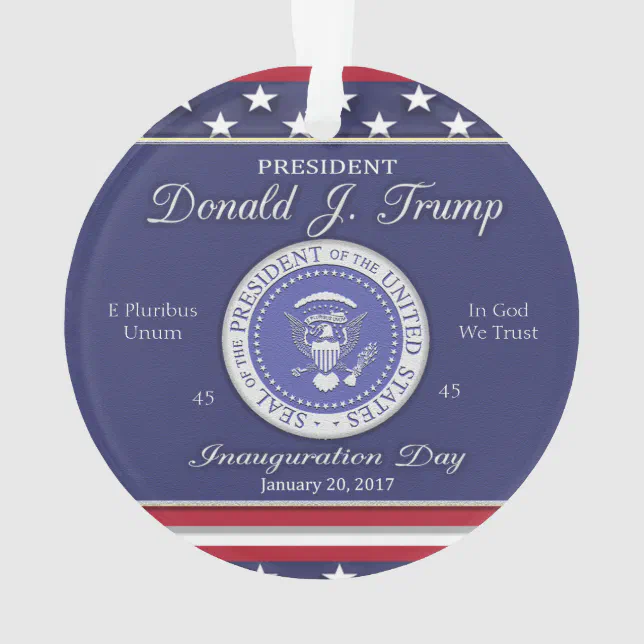 Donald Trump Inaugurations Day Ornament | Zazzle