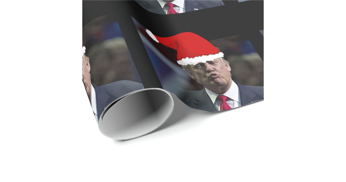 DONALD TRUMP KISS CHRISTMAS WRAPPING PAPER | Zazzle