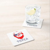 Donald Trump 'Merica Square Paper Coaster | Zazzle