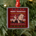 Donald Trump Merry Trumpmas Holiday Metal Ornament | Zazzle