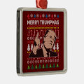 Donald Trump Merry Trumpmas Holiday Metal Ornament | Zazzle