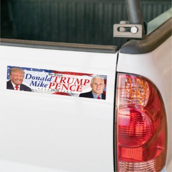 Donald Trump Mike Pence 2020 Photo Bumper Sticker | Zazzle