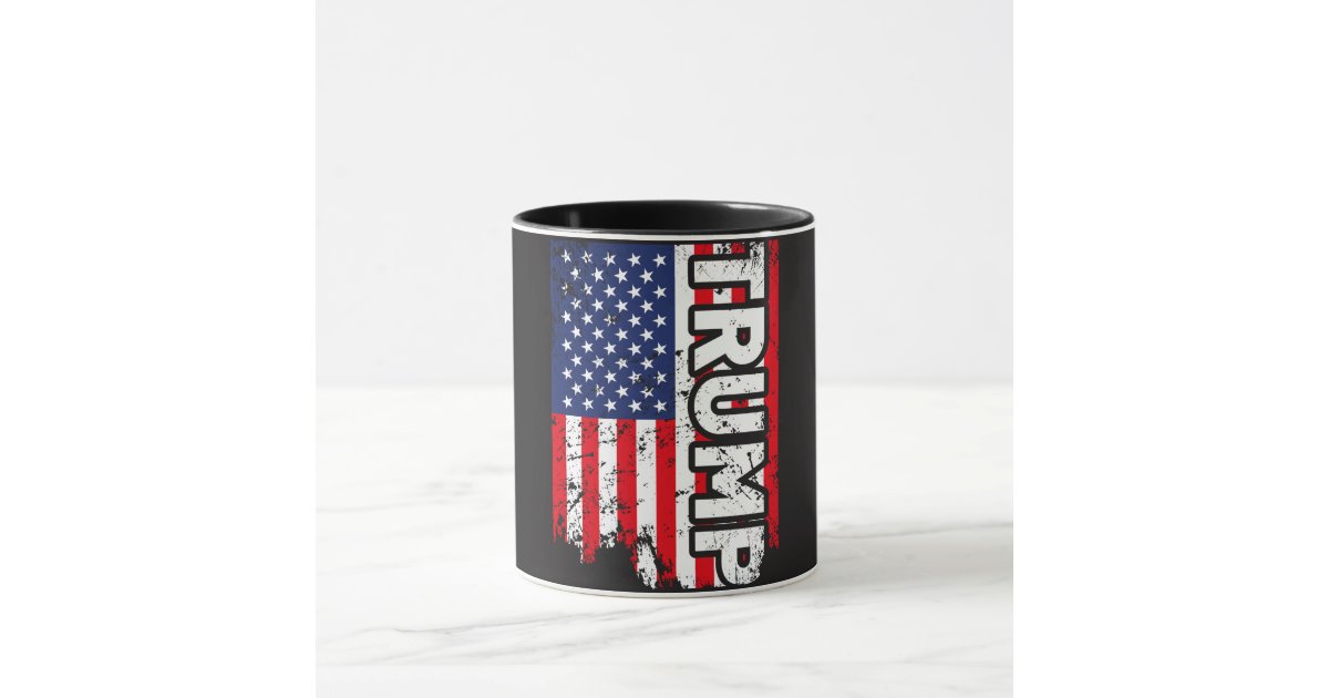 Donald Trump Mug with USA Flag | Zazzle