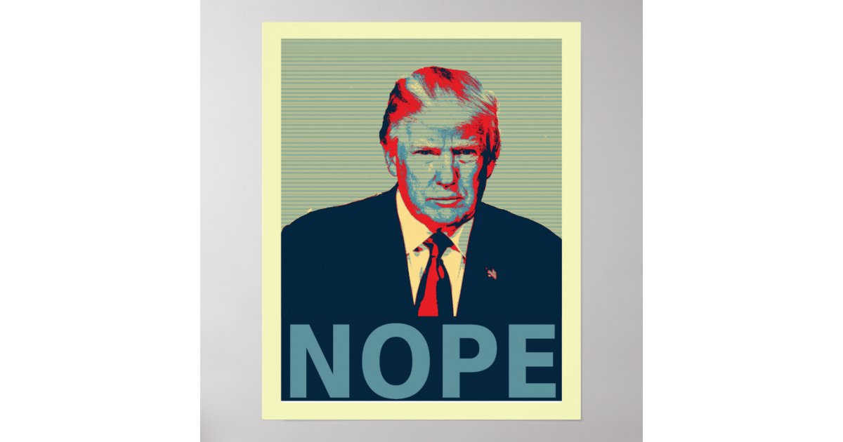 Donald Trump Nope Impeachment Party Poster | Zazzle