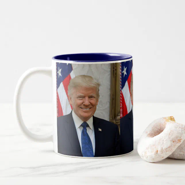Donald Trump official portrait Two-Tone Coffee Mug | Zazzle