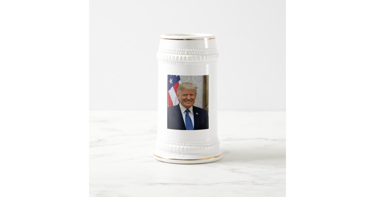 Donald Trump Official President Portrait Election Beer Stein | Zazzle