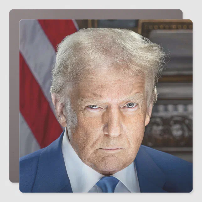Donald Trump Official President Portrait Photo Car Magnet | Zazzle