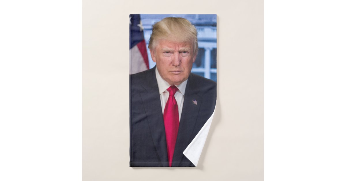 Donald Trump Official Presidential Portrait Hand Towel | Zazzle