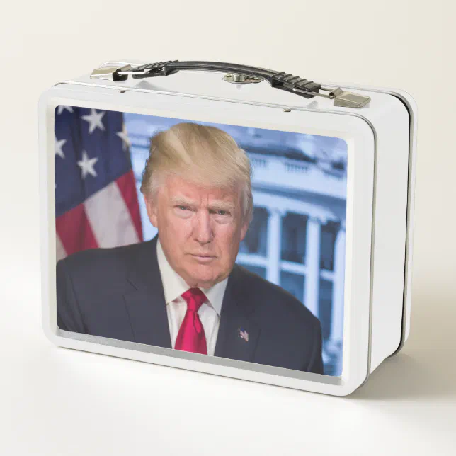 Donald Trump Official Presidential Portrait Metal Lunch Box | Zazzle