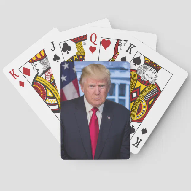 Donald Trump Official Presidential Portrait Poker Cards | Zazzle