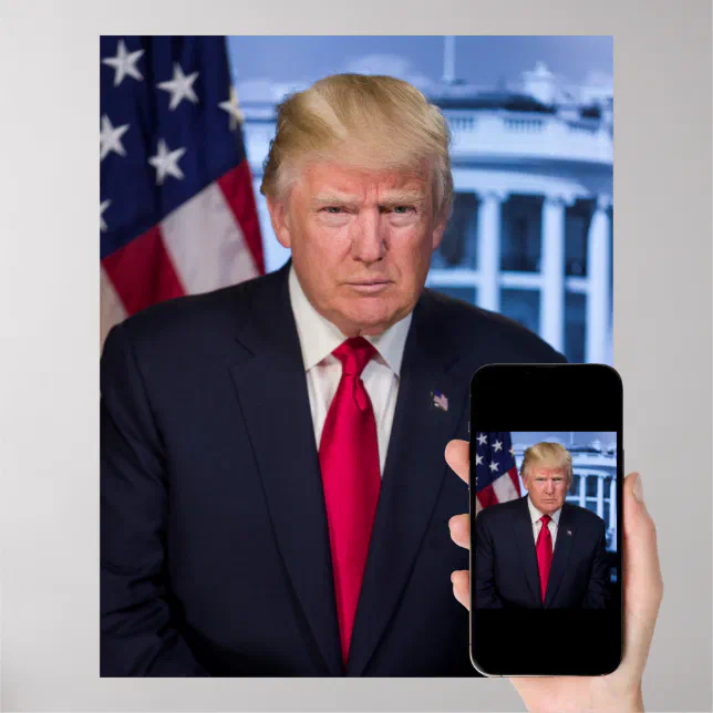 Donald Trump Official Presidential Portrait Poster | Zazzle