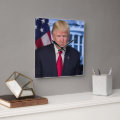 Donald Trump Official Presidential Portrait Square Wall Clock | Zazzle