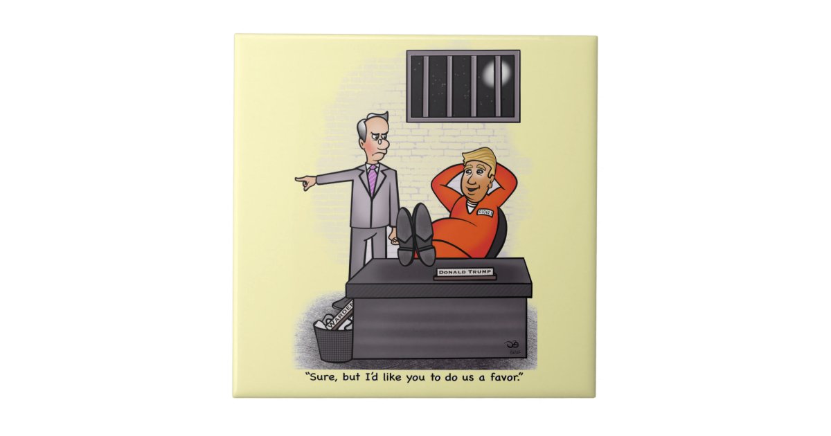 Donald Trump Pale Yellow Ceramic Tile | Zazzle