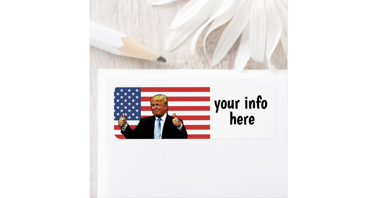 DONALD TRUMP patriotic Return Address Labels | Zazzle