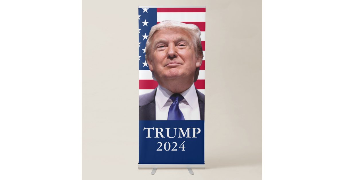 Donald Trump Photo - President 2024 Retractable Banner | Zazzle