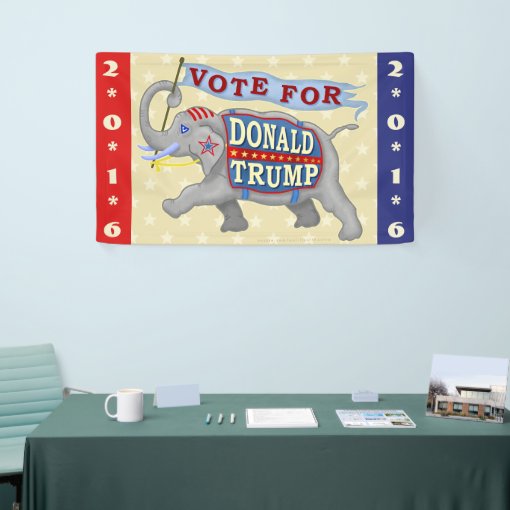 Donald Trump President 2016 Republican Elephant Banner | Zazzle