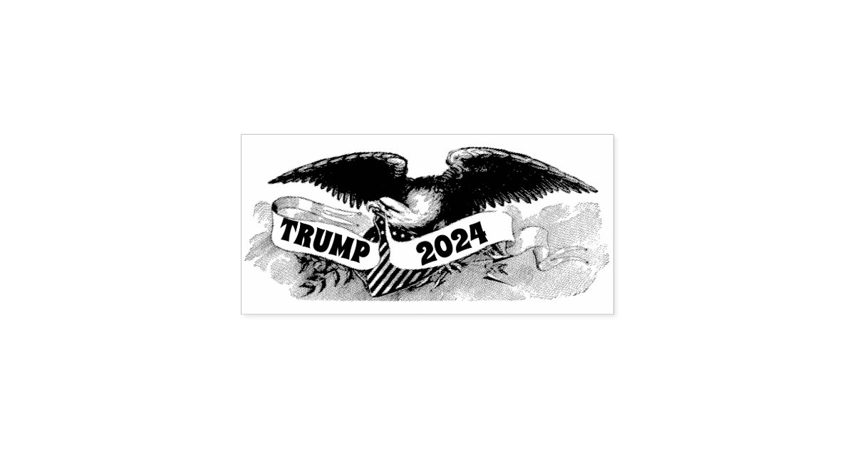 DONALD TRUMP PRESIDENT EAGLE 2024 RUBBER STAMP | Zazzle