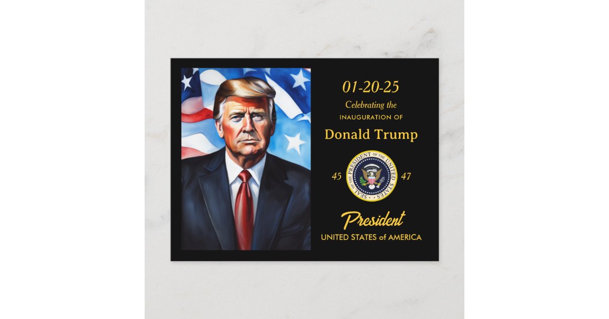 Donald Trump Presidential Inauguration Watch Party Invitation Postcard ...