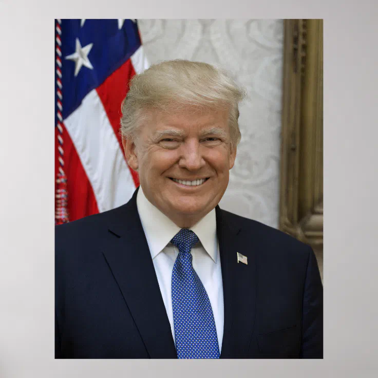 Donald Trump Presidential Portrait Poster | Zazzle