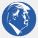 Donald Trump profile portrait Classic Round Sticker | Zazzle