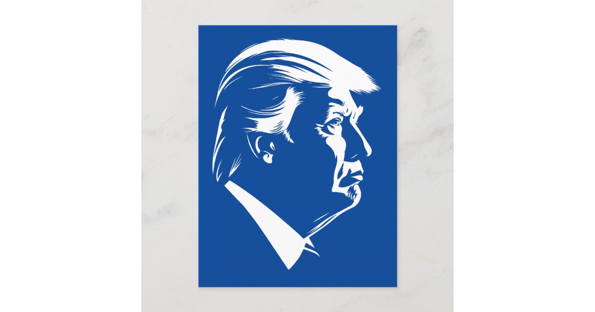 Donald Trump profile portrait Postcard | Zazzle