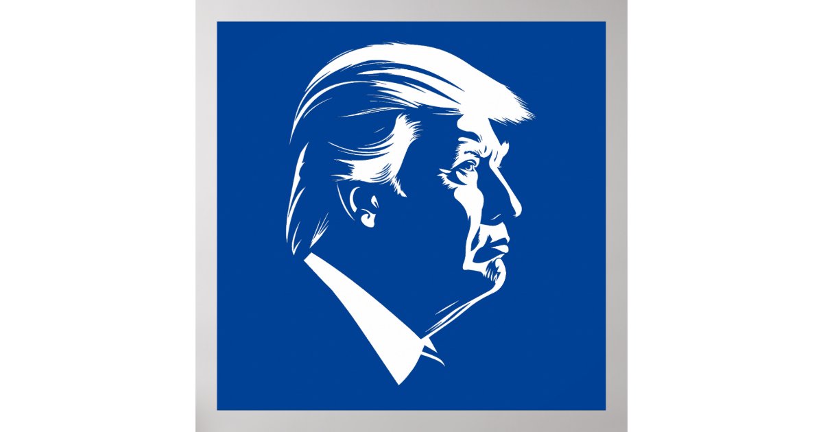 Donald Trump profile portrait Poster | Zazzle