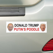 Donald Trump Putin's Poodle bumper sticker | Zazzle